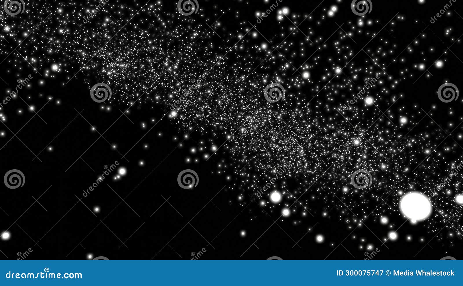 Animation with Snow or Particles on Black Background. Design. Falling ...