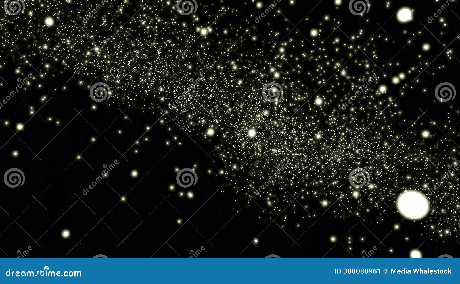 Animation with Snow or Particles on Black Background. Design. Falling ...