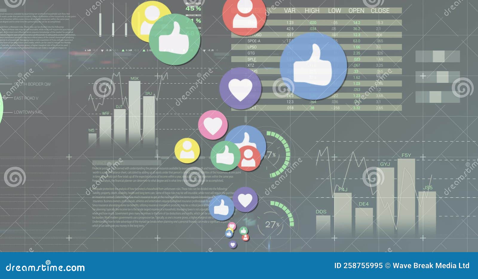 Animation of Social Media Reactions Over Graphs and Data on Grey ...