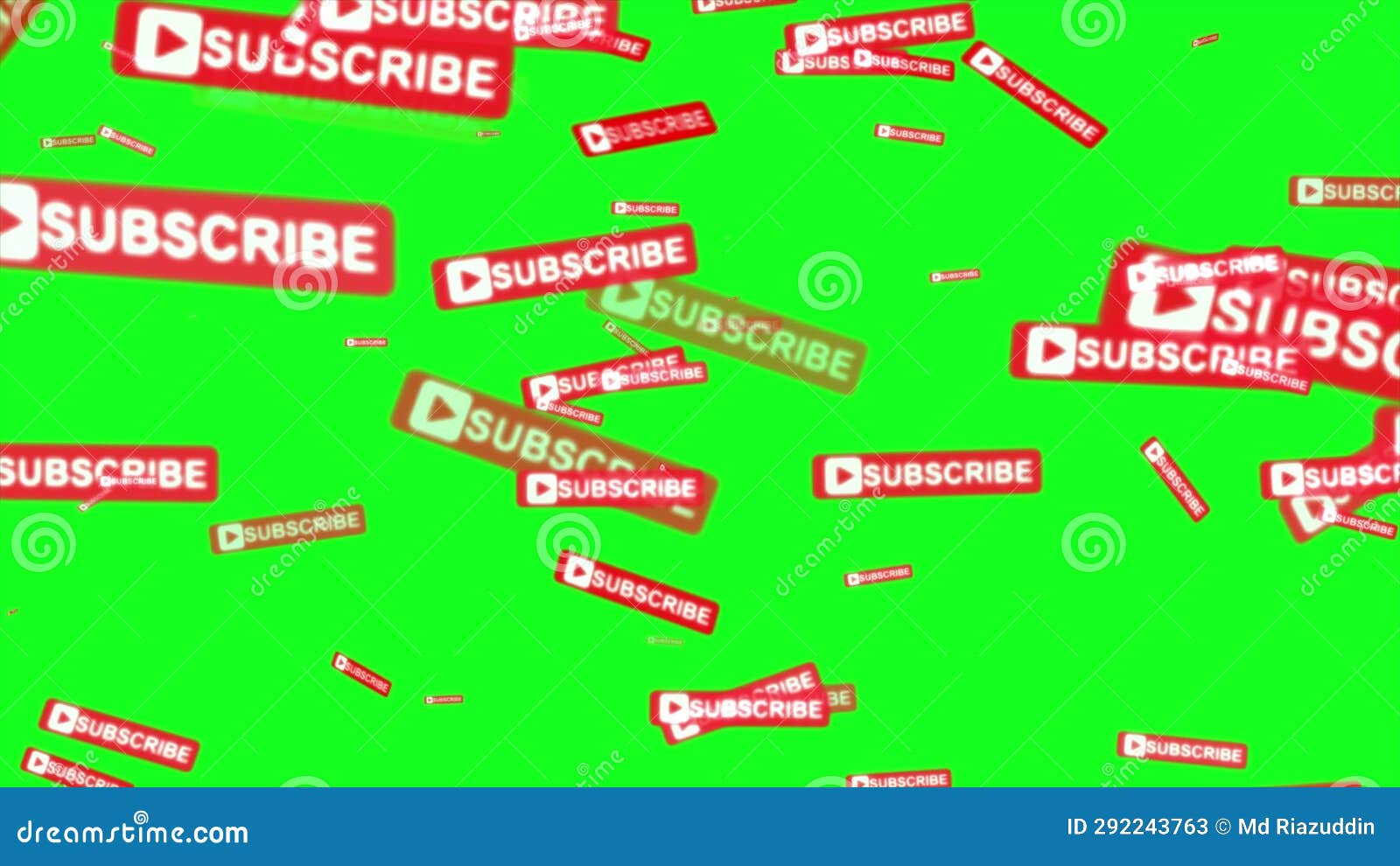Animation of Social Network. Subscribe Button Floating Green Screen Stock Video - Video of ...