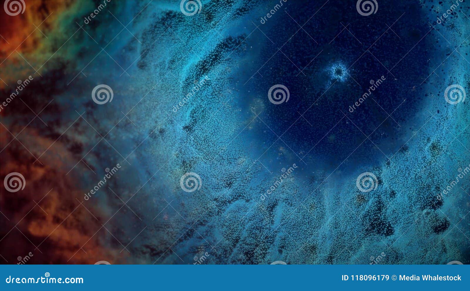 Animation of Space Flight through Red and Blue Nebula. Fly through ...
