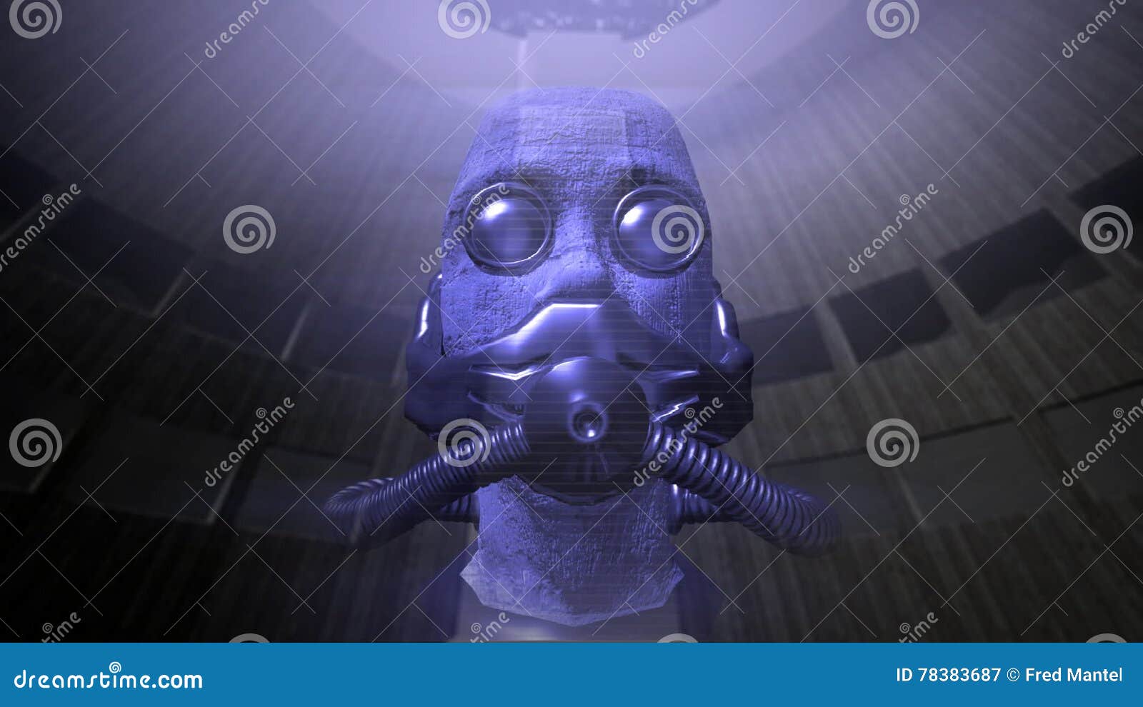 Animation of a Speaking Holographic Head Stock Video - Video of ...