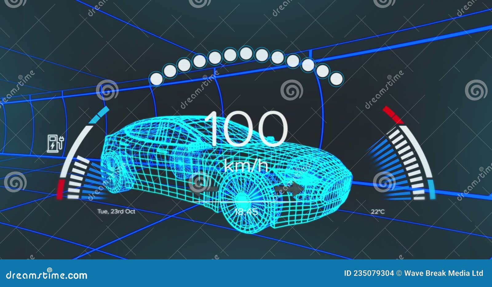 Animation of Speedometer, Gps and Charge Status Data on Vehicle ...