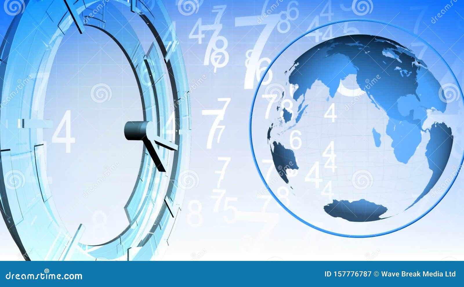 Globe Spinning with Fast Moving Clock Stock Video - Video of idea ...