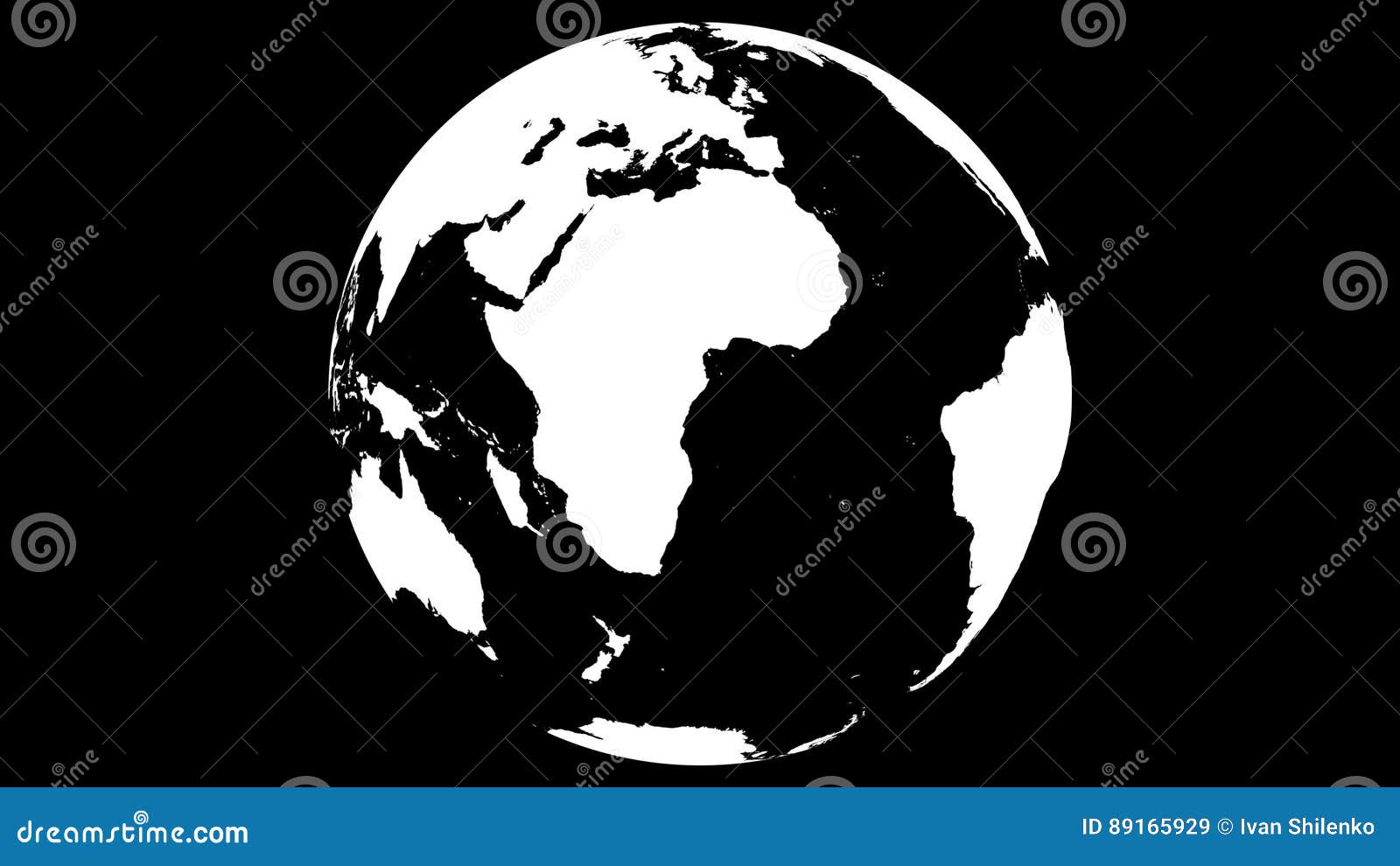 Animation of Spinning Planet Earth on Black Background. 4k, Loopable ...