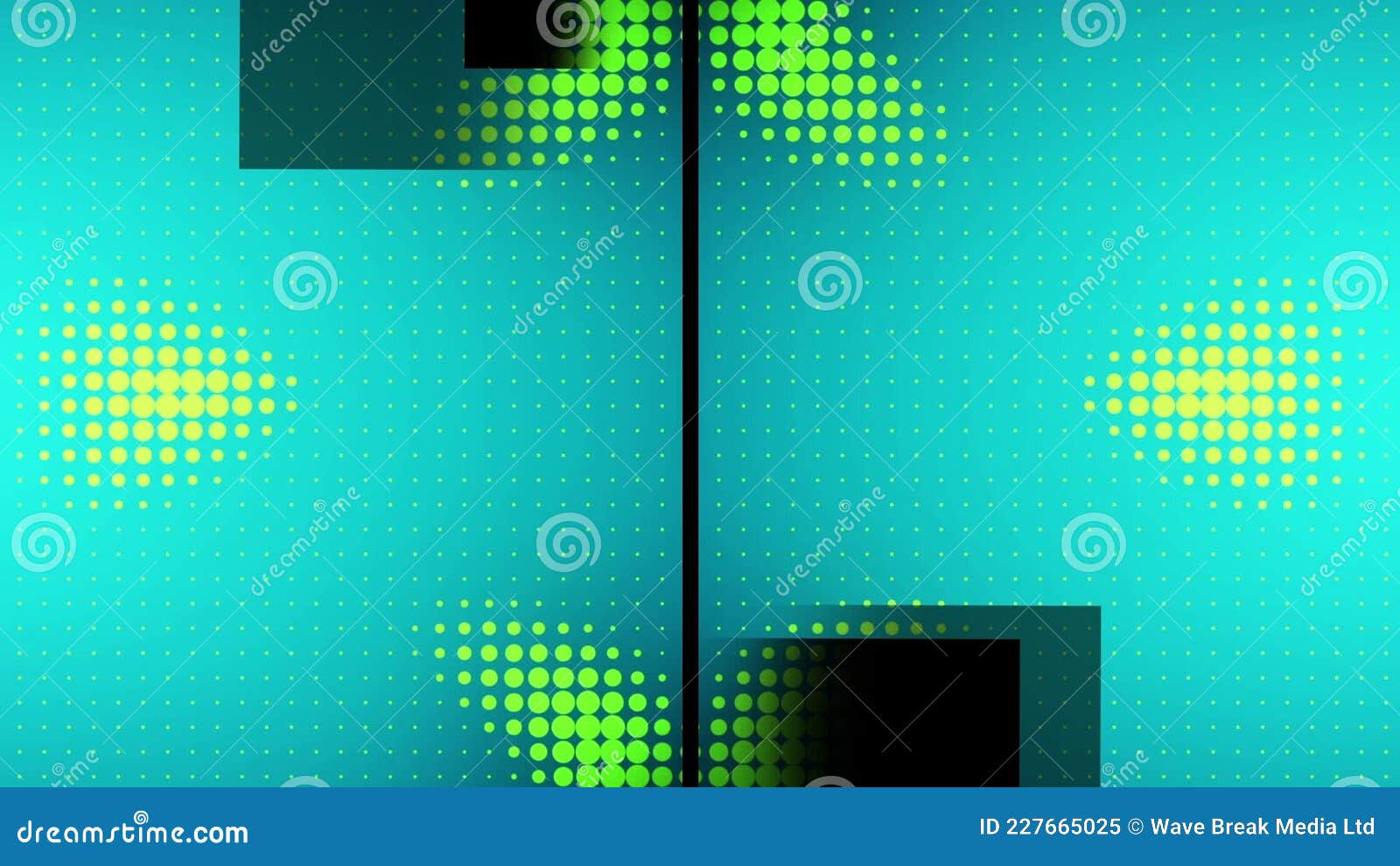 Animation of Split Screen with Grey Squares and Green Pixels Changing ...