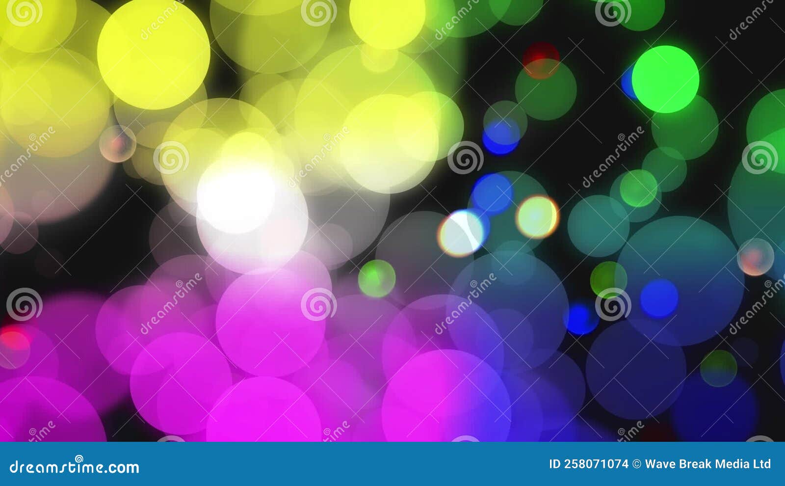 Animation of Spots Falling Over Black Background Stock Footage - Video ...