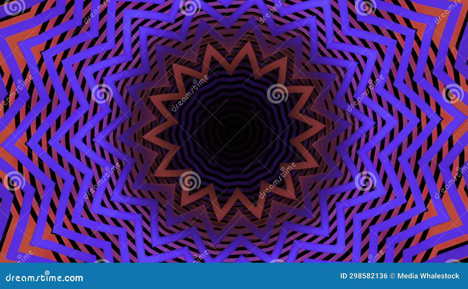 Animation with Star Shape Appearing in the Center. Design. Moving ...