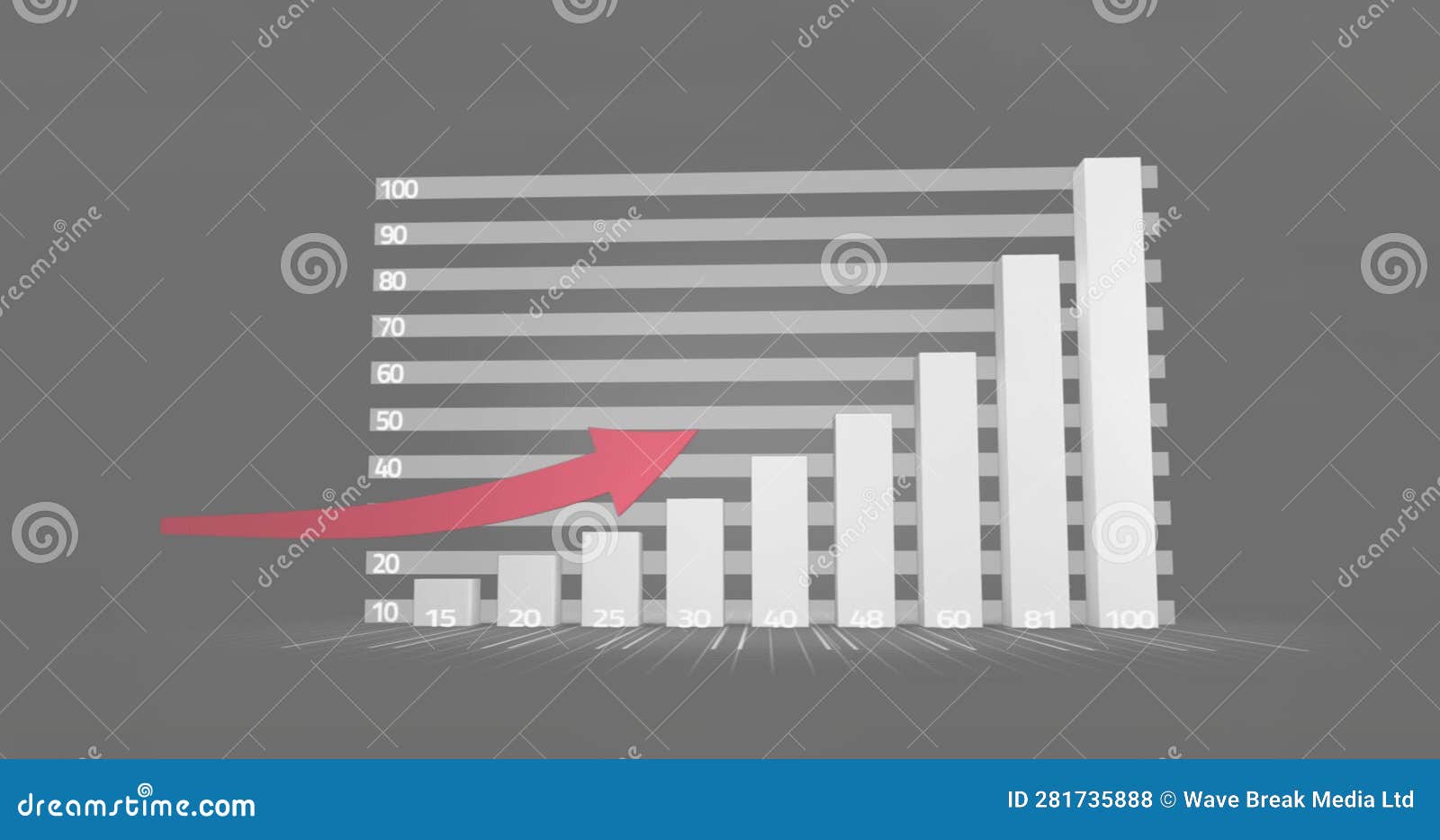 Animation of Statistical Data Processing Against Grey Background Stock ...