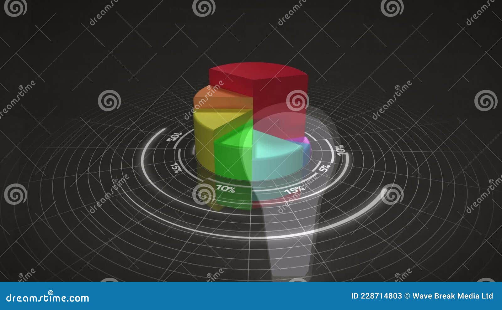 Animation of Statistics and Data Processing on Grey Background Stock ...