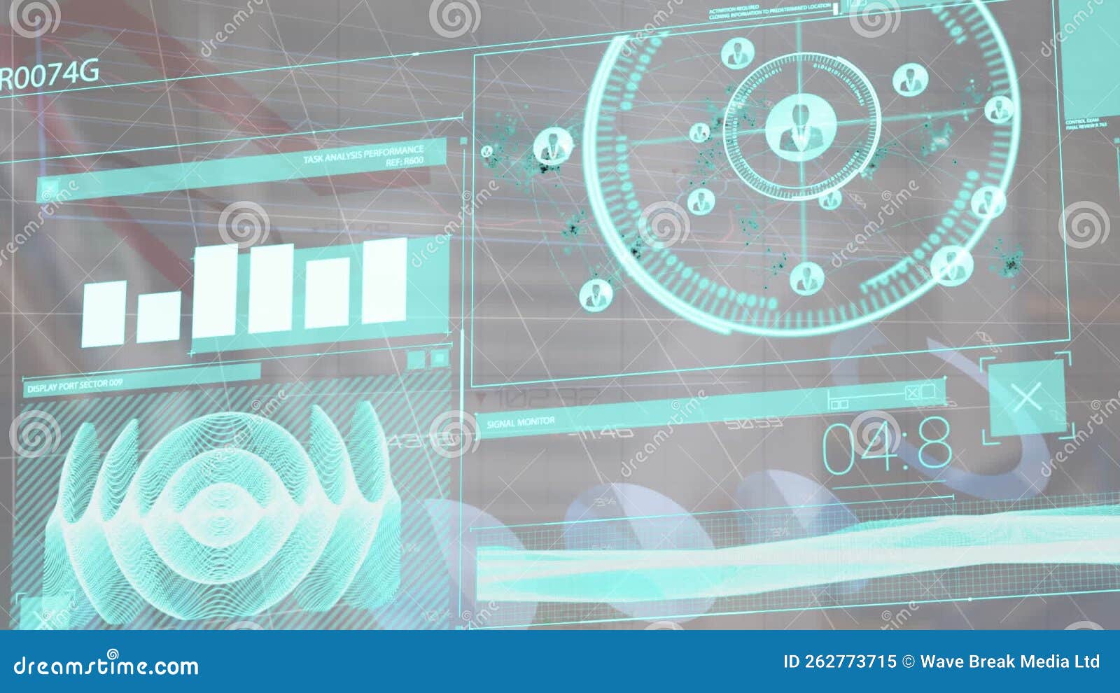 Animation of Statistics and Data Processing Over Screens Stock Video ...
