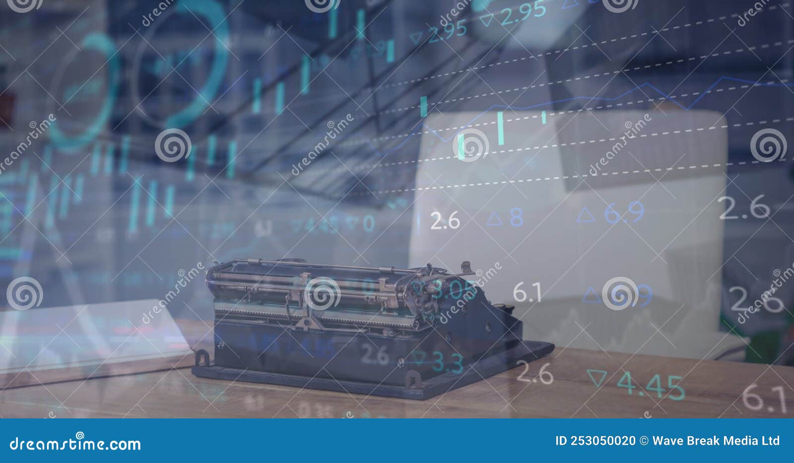 Animation of Statistics and Financial Data Processing Over Typewriter ...