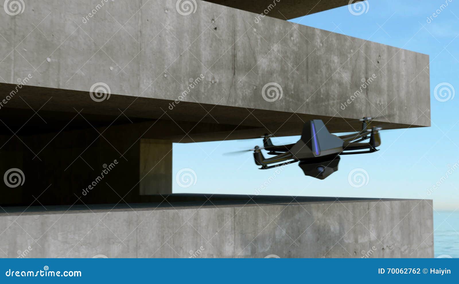 Animation of Stealth Drone Scanning Target Outside of the Building ...