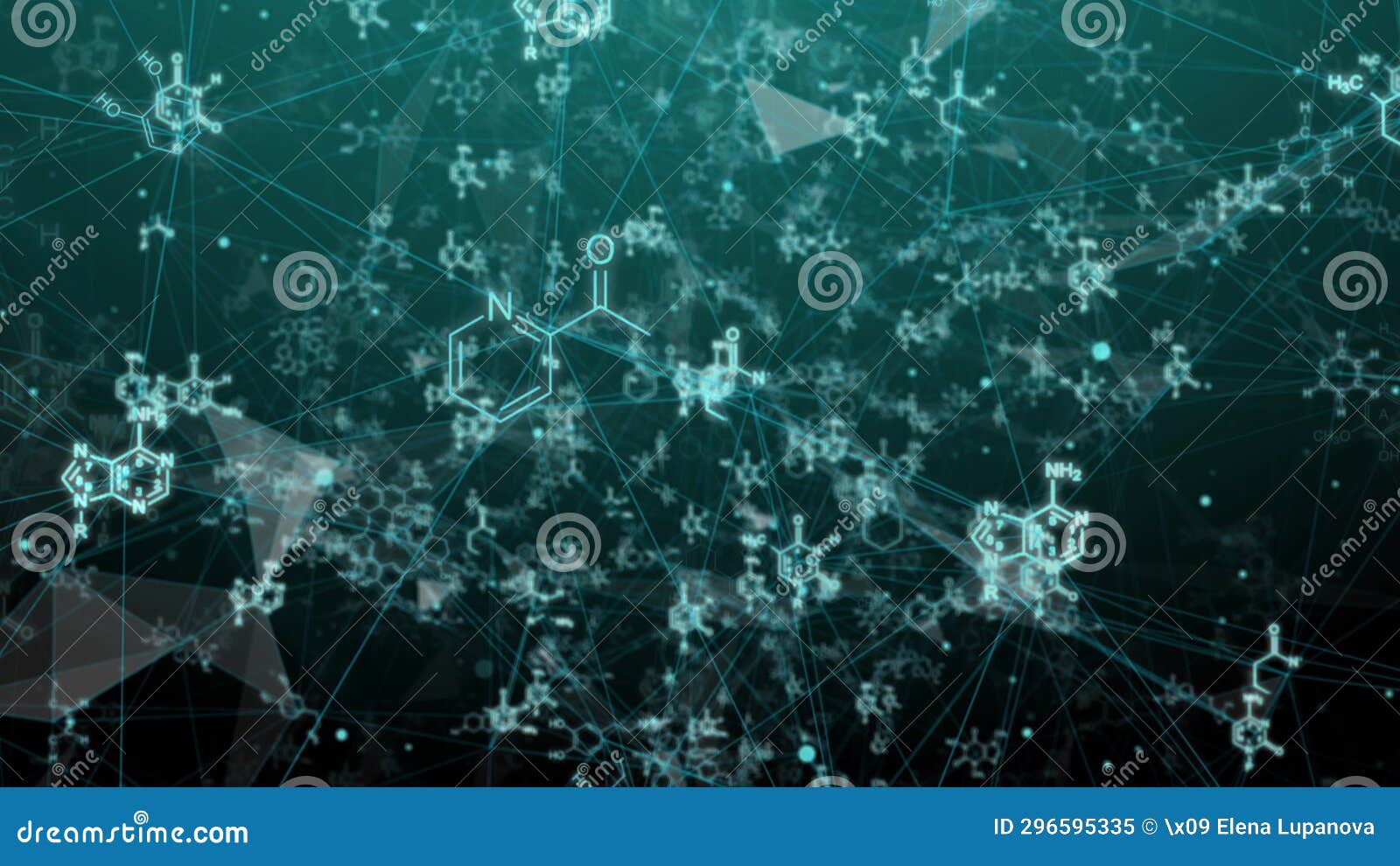 Animation of Structural Chemical Formulas on a White Background in ...