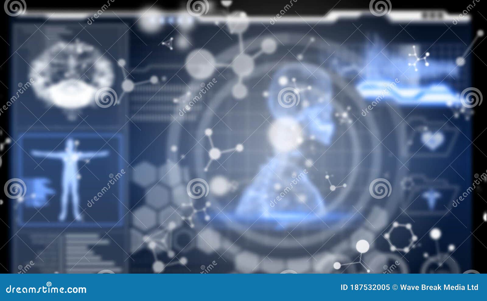 Animation of Structures of Atoms Floating Over X-ray of a Human with ...