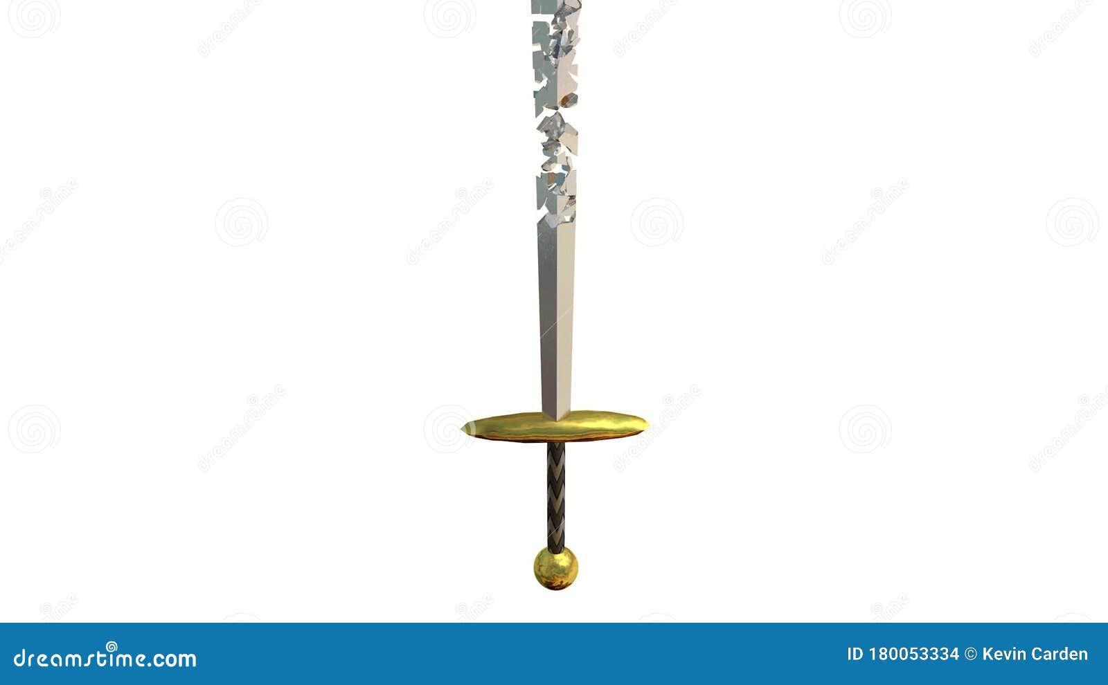 Animation of Sword Breaking on White Background Stock Footage - Video ...