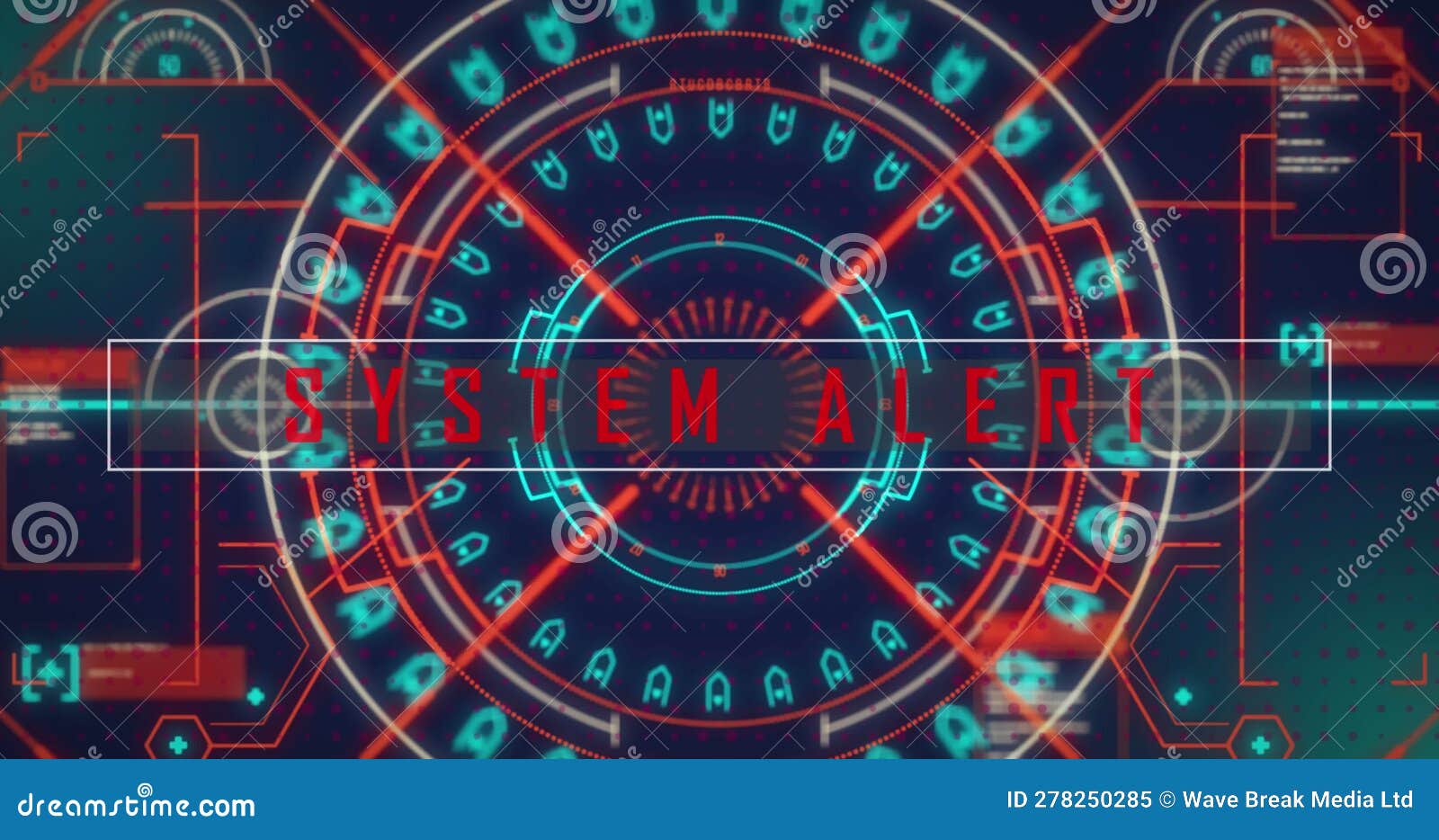 Animation of System Hacked Text, Scope Scanning and Data Processing Stock Video - Video of ...