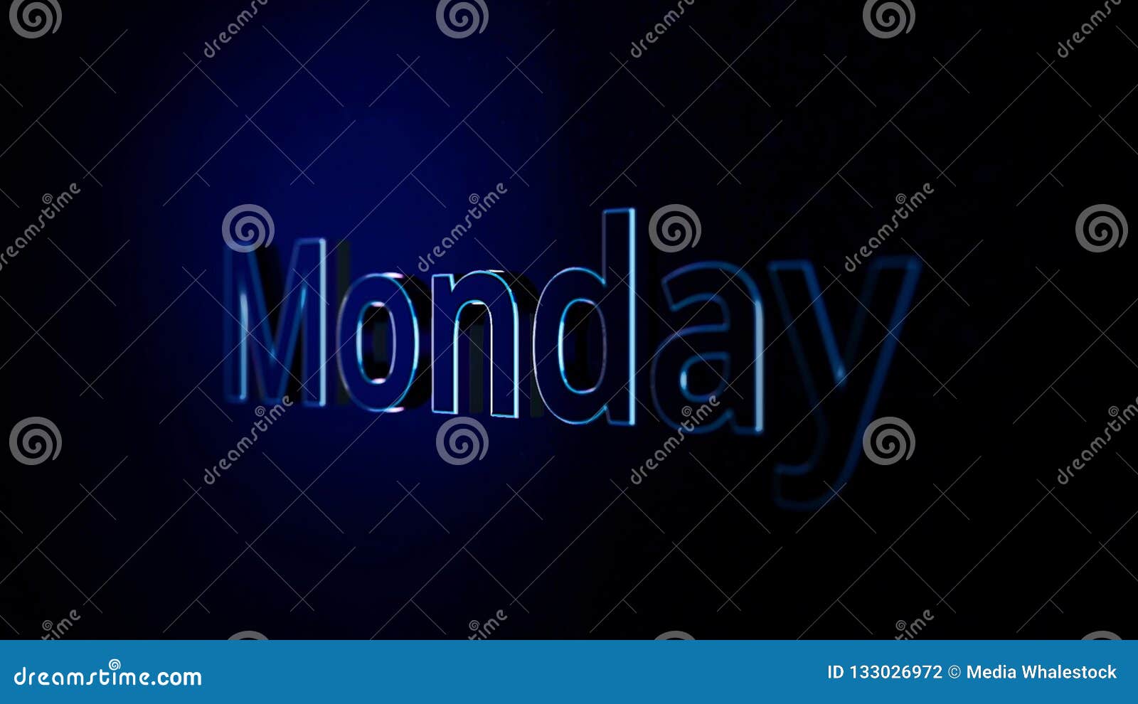 Animation Text Word Monday. Animation Day of Week on Monday with Bold ...