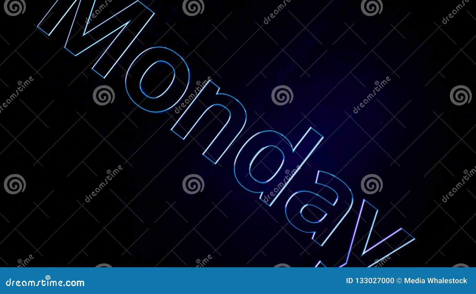 Animation Text Word Monday. Animation Day of Week on Monday with Bold ...