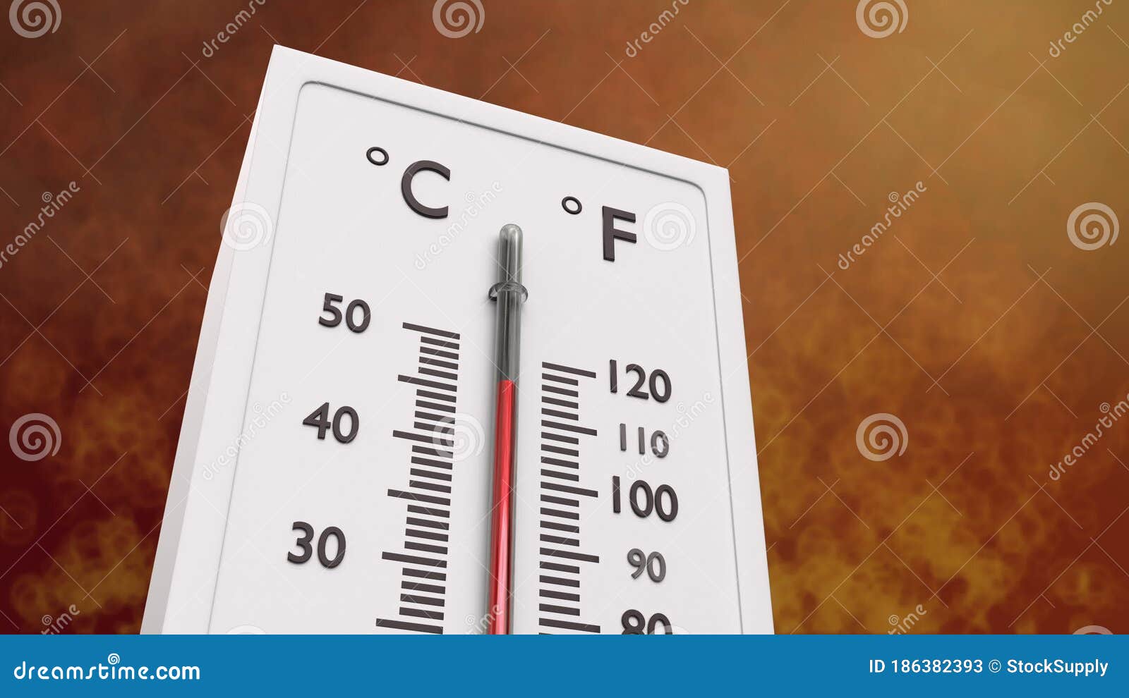 Close Up at Increasing Temperature on Thermometer. Stock Video - Video ...