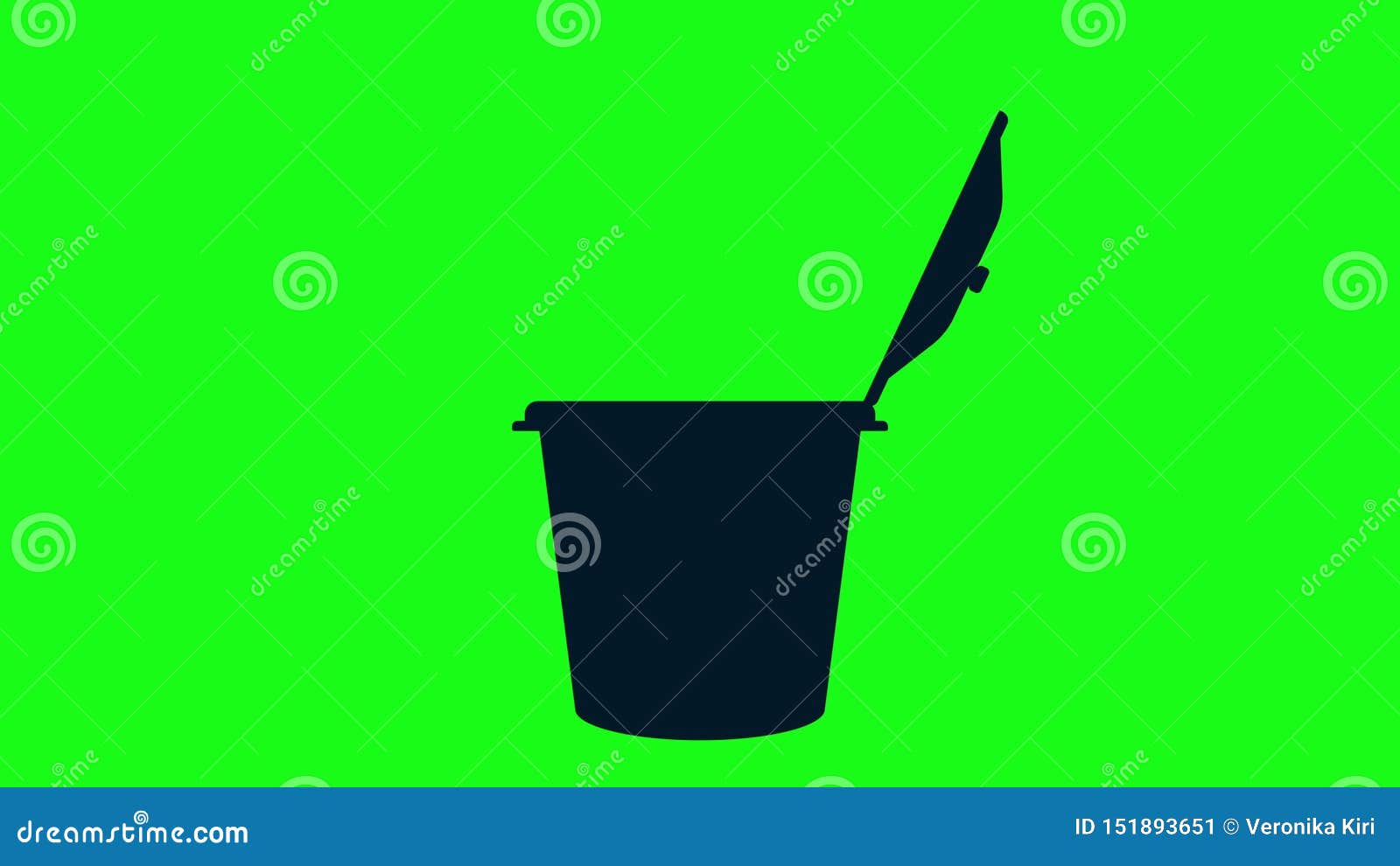 Animation of Trash Can on a Green Screen. Stock Video - Video of ...