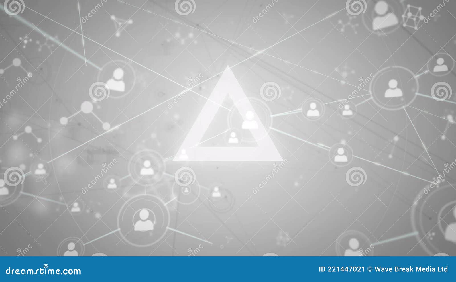 Animation of Triangle Pulsating with Network of Connections and People ...