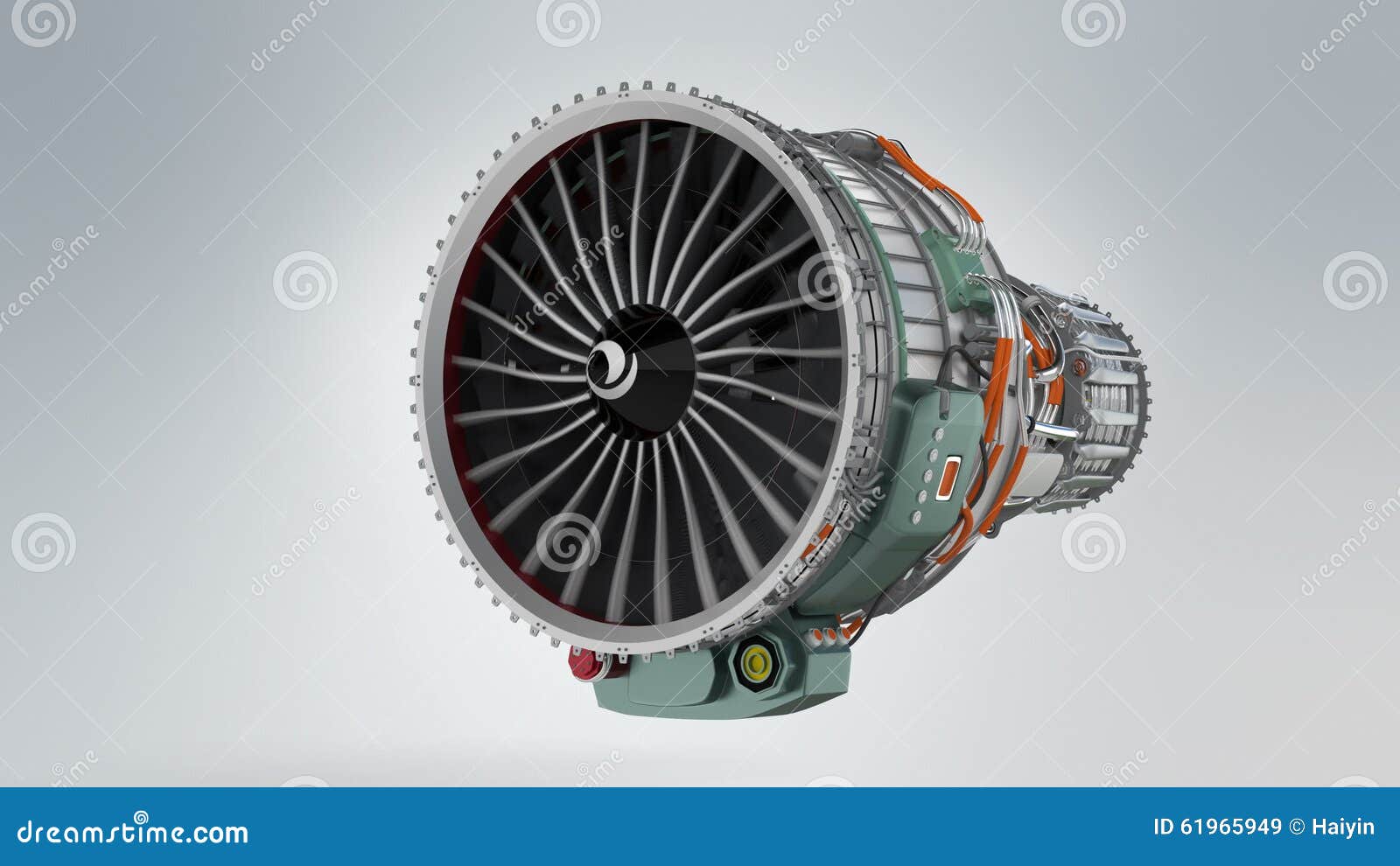 Animation of Turbofan Jet Engine on Gray Background Stock Video - Video ...