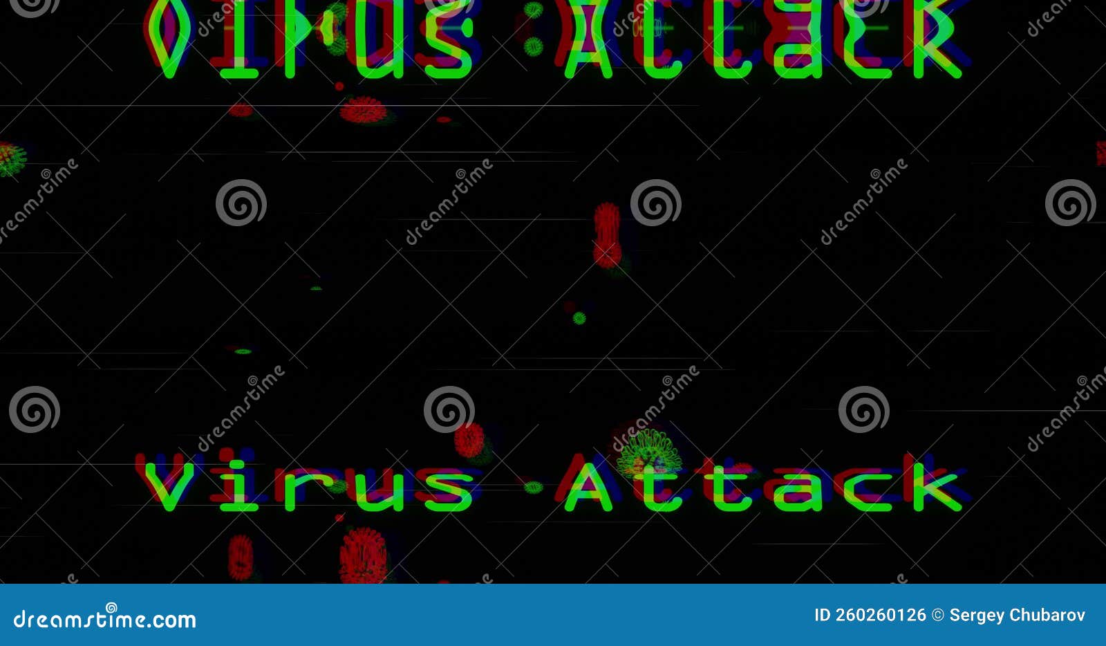 Animation Virus Attack with Glitch Effect Stock Footage - Video of ...