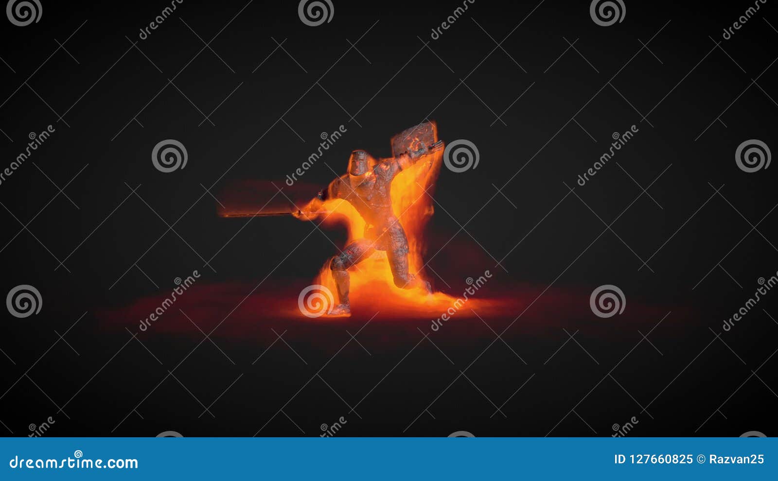 Animation of a Warrior Using Fire Magic Attack Stock Video - Video of ...
