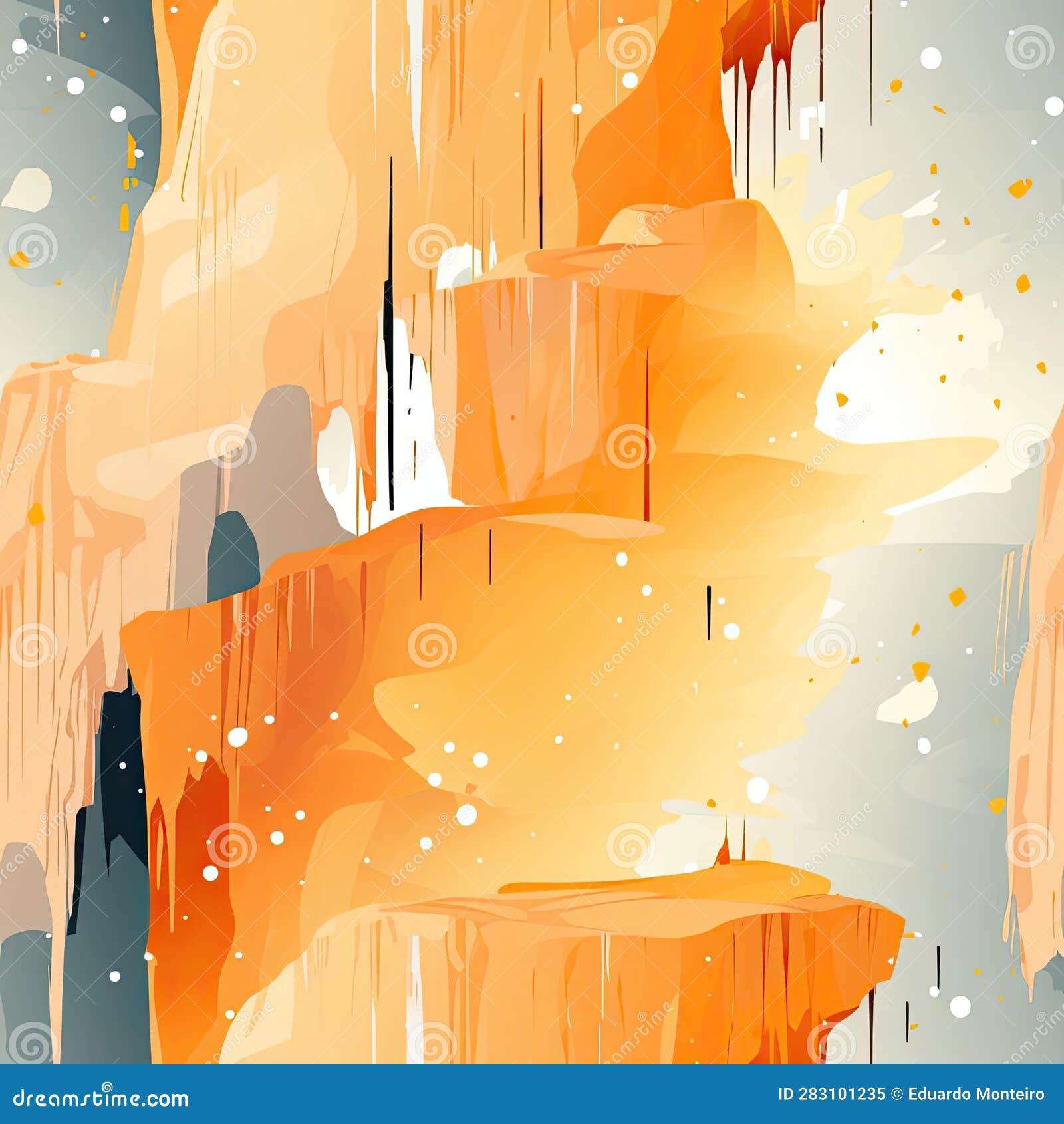 Animation of a Waterfall with Dripping Paint Technique (tiled) Stock ...