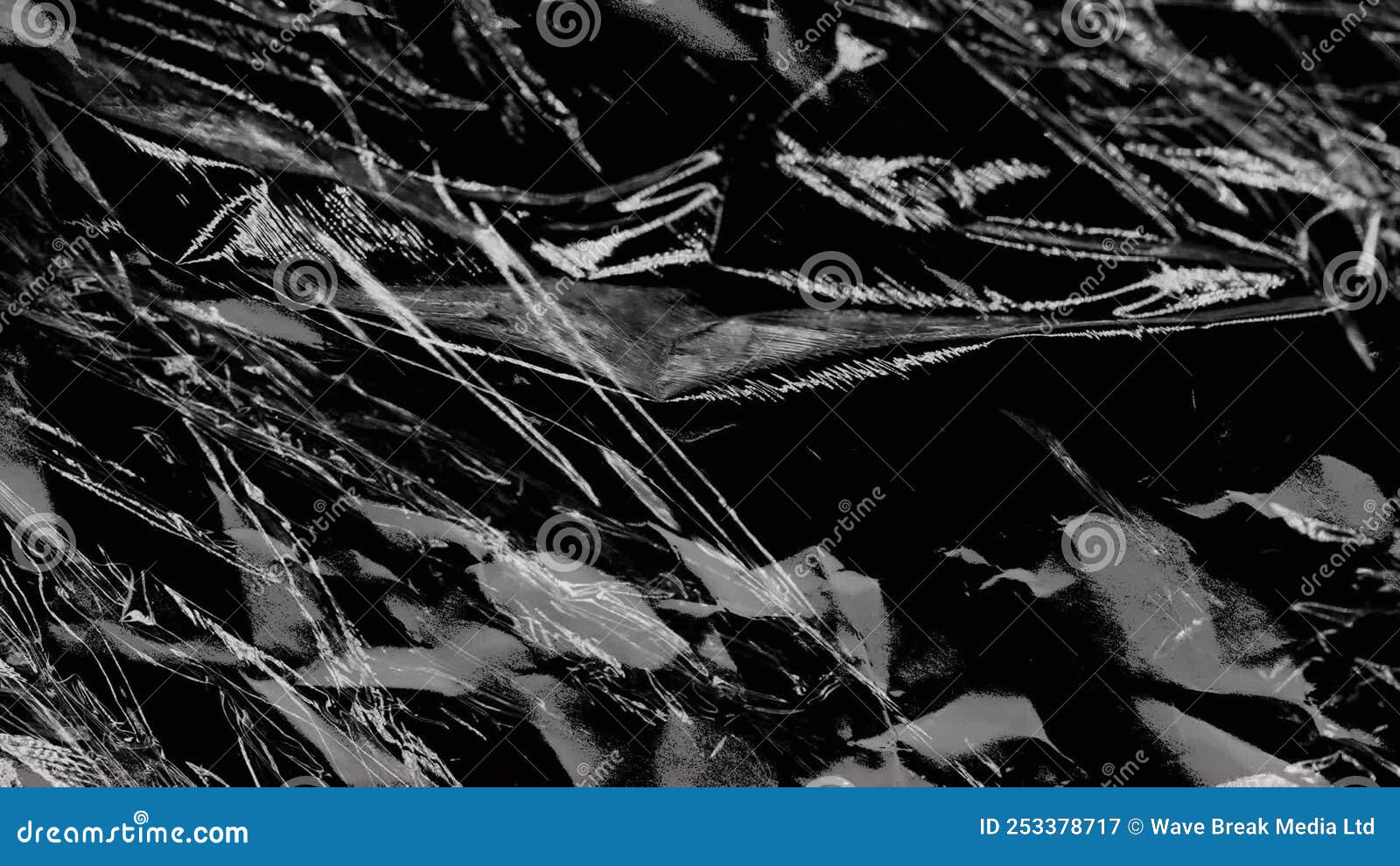 Animation of White Scratch Lines Over Moving Scrunched Texture Black ...