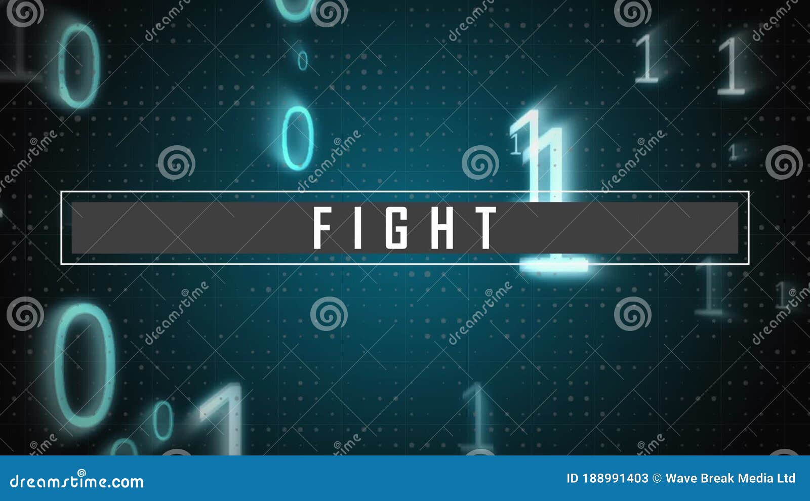 Dots and Numbers with Fight Text Against Blue Background Stock Video ...