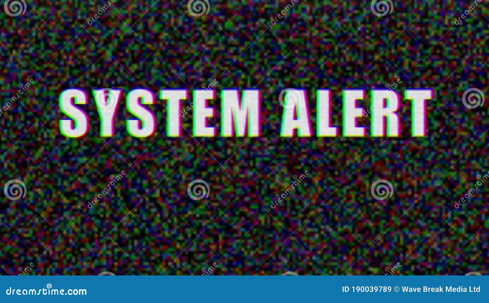 System Alert Text Against Tv Screen in Background Stock Video - Video ...