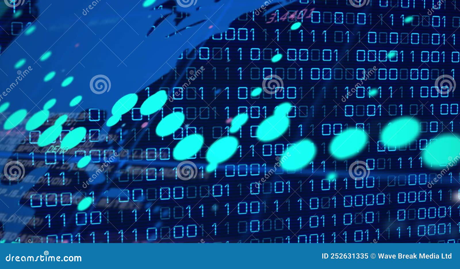 Animation of World Map and Graph Over Binary Code Stock Video - Video of diagram, virtual: 252631335