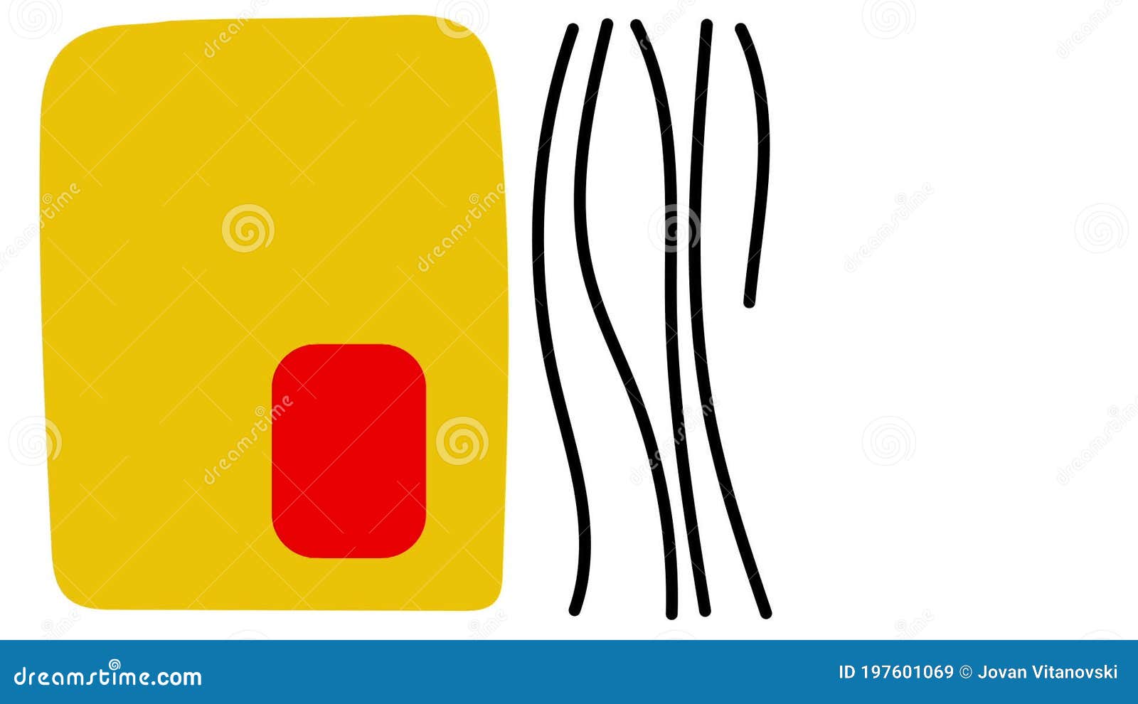 Animation of a Yellow and Red Rectangle with Curved Line Stock Video ...