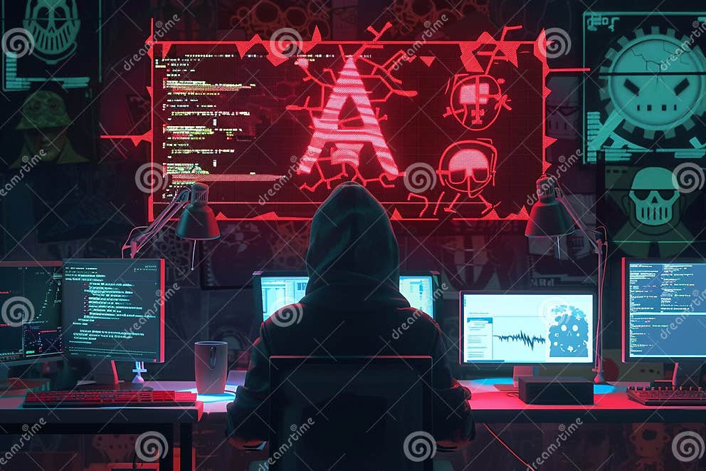 Animations of Various Ransomware Threats Stock Illustration ...