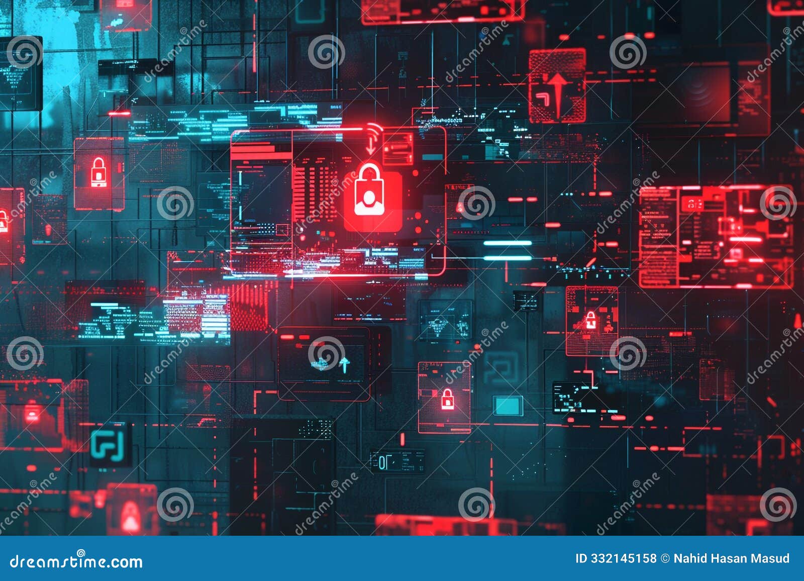 Animations of Various Ransomware Threats Stock Illustration ...