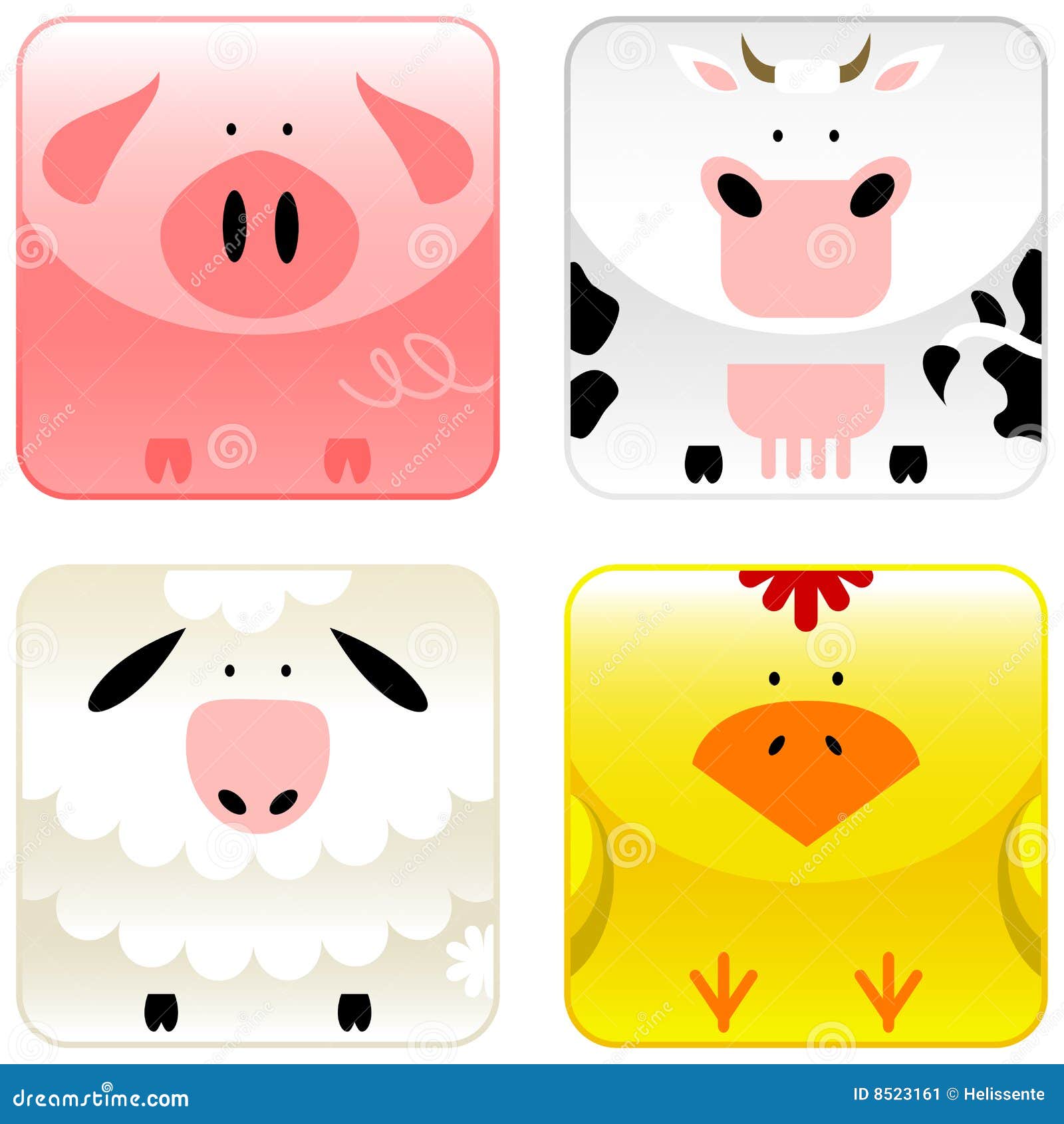 Animaux De Ferme - Le Graphisme a Placé 1 Illustration de Vecteur ...