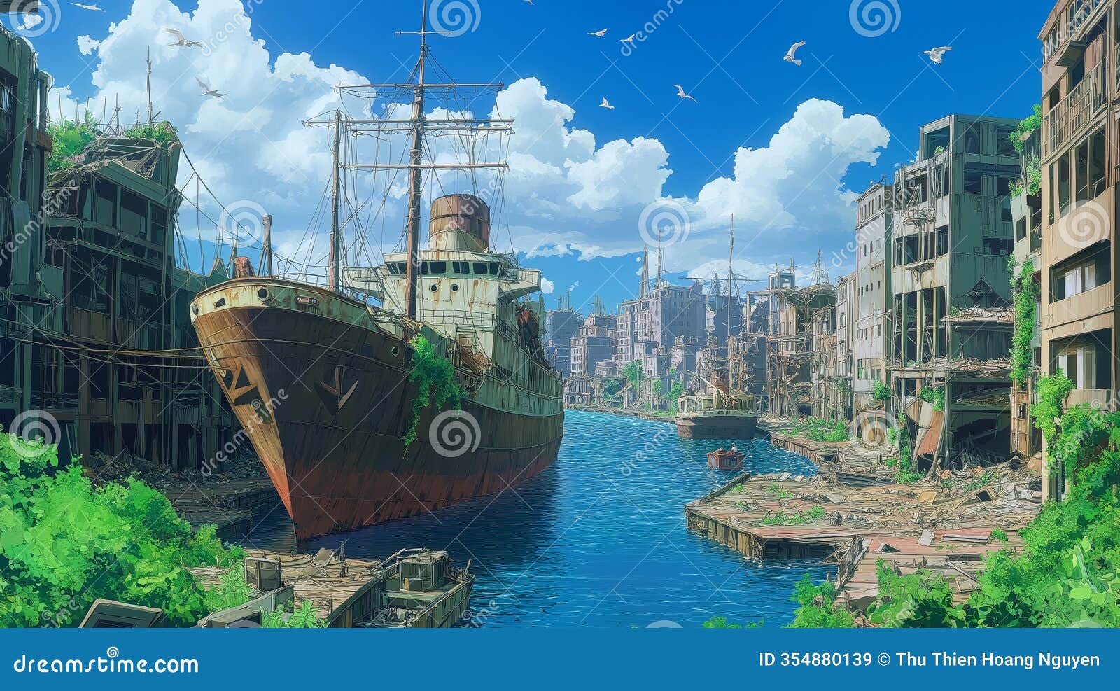 Anime Background for Apocalypse Wallpaper Stock Image - Image of anime ...