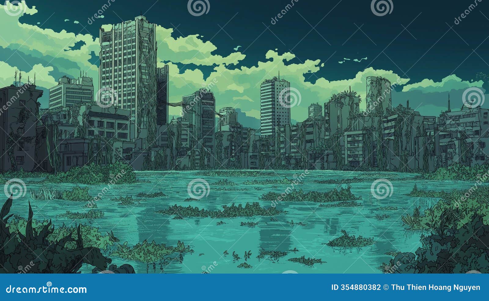 Anime Background for Apocalypse Wallpaper Stock Photo - Image of ...