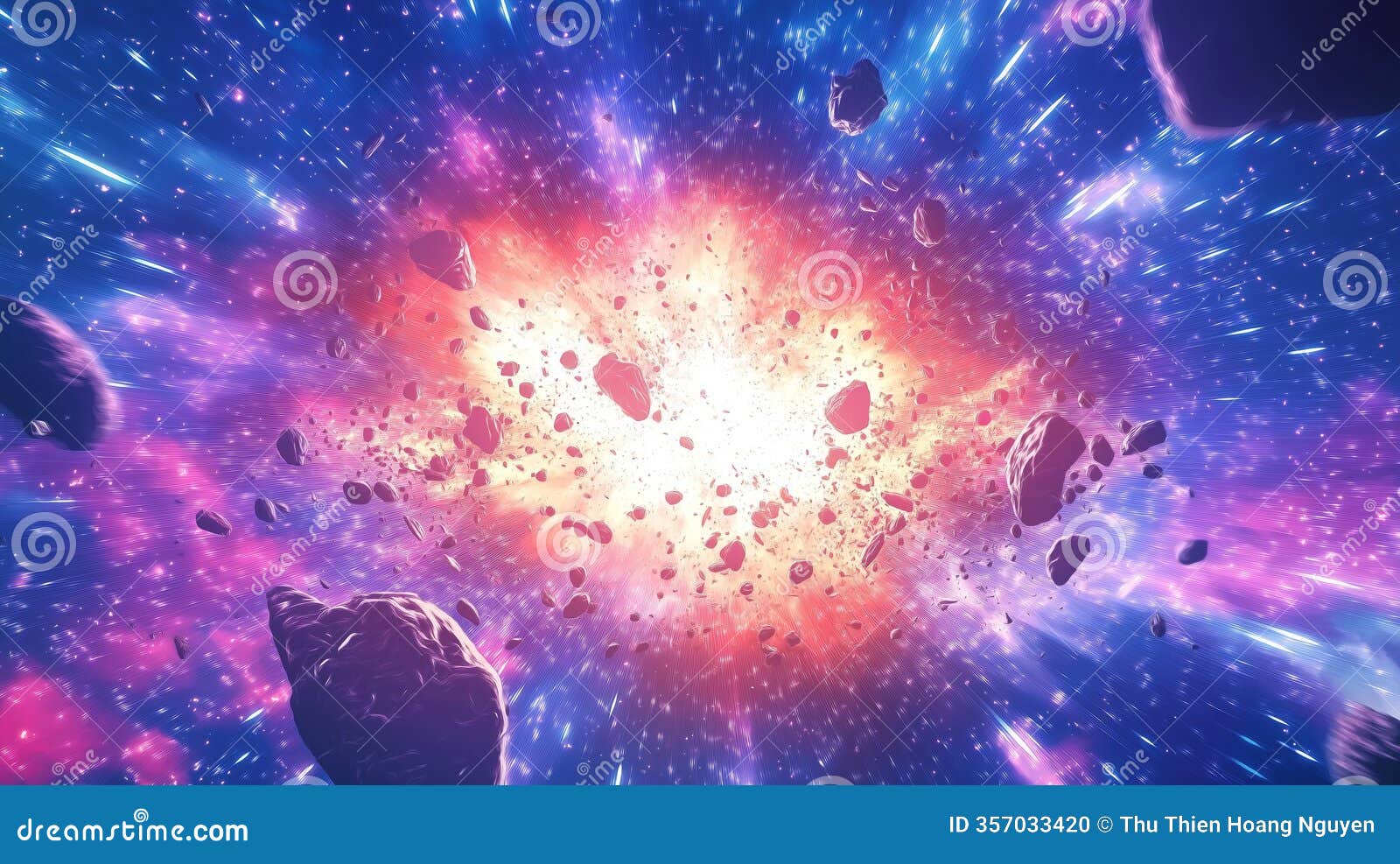 Anime Background of Explosion in Galaxy Stock Photo - Image of solar ...