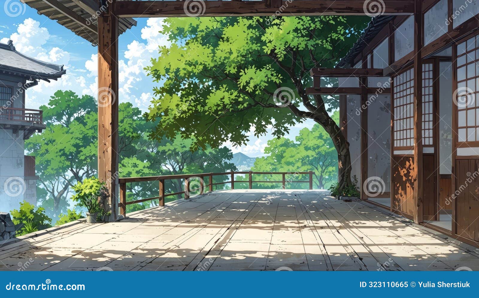 Anime Background, Japanese Art, Anime Wallpaper. Stock Image - Image of ...
