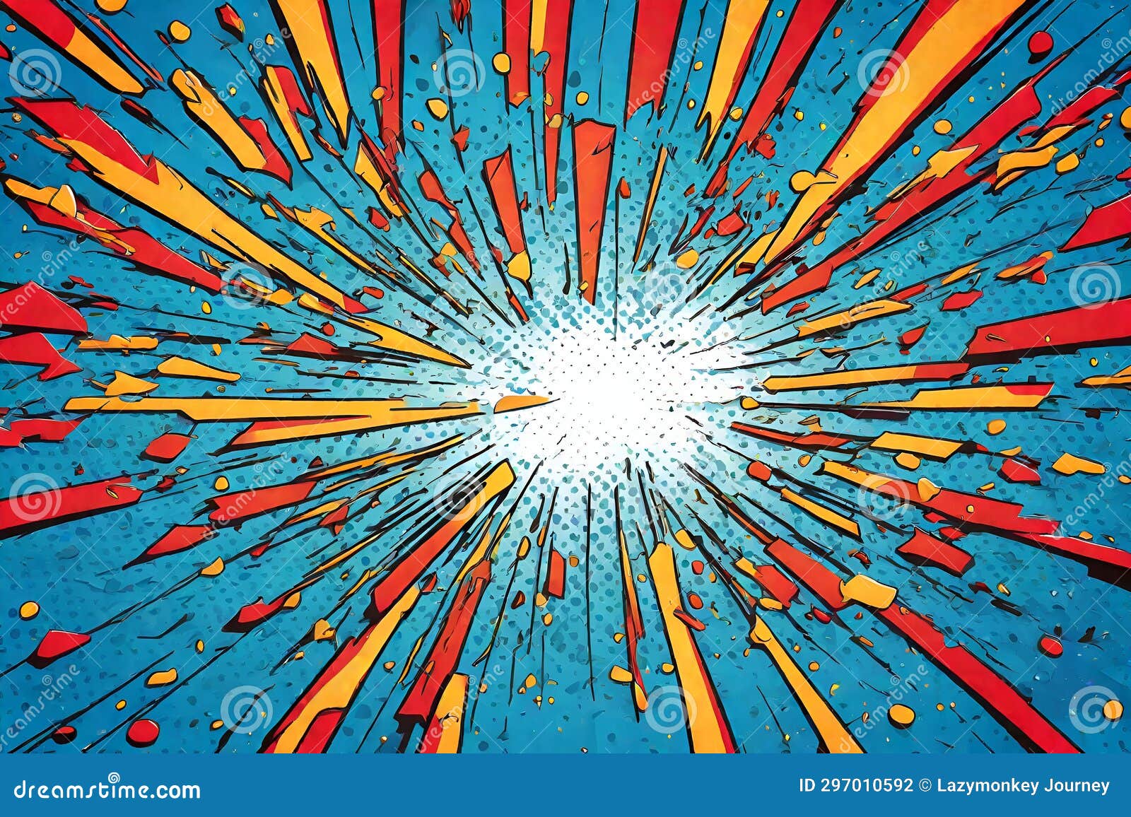 Anime Design with Explosion Effect Stock Illustration - Illustration of ...