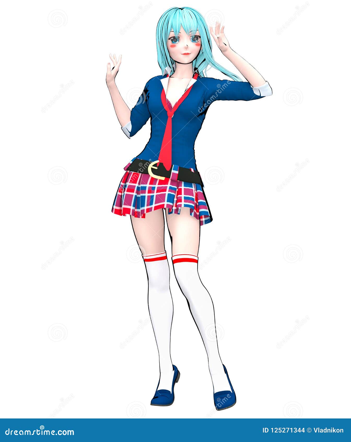 Sexy Anime 3d Doll Japanese Anime Schoolgirl Big Blue Eyes Bright