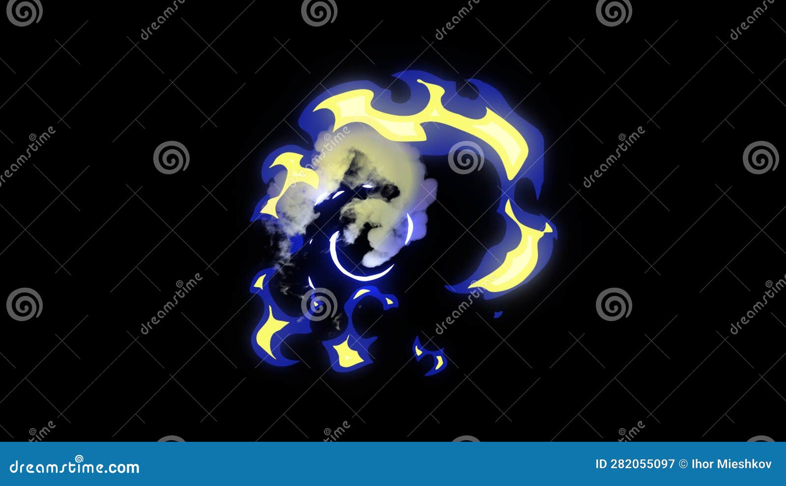 Anime Fire with Alpha Channel, Cartoon Fire in Different Colors, Anime ...