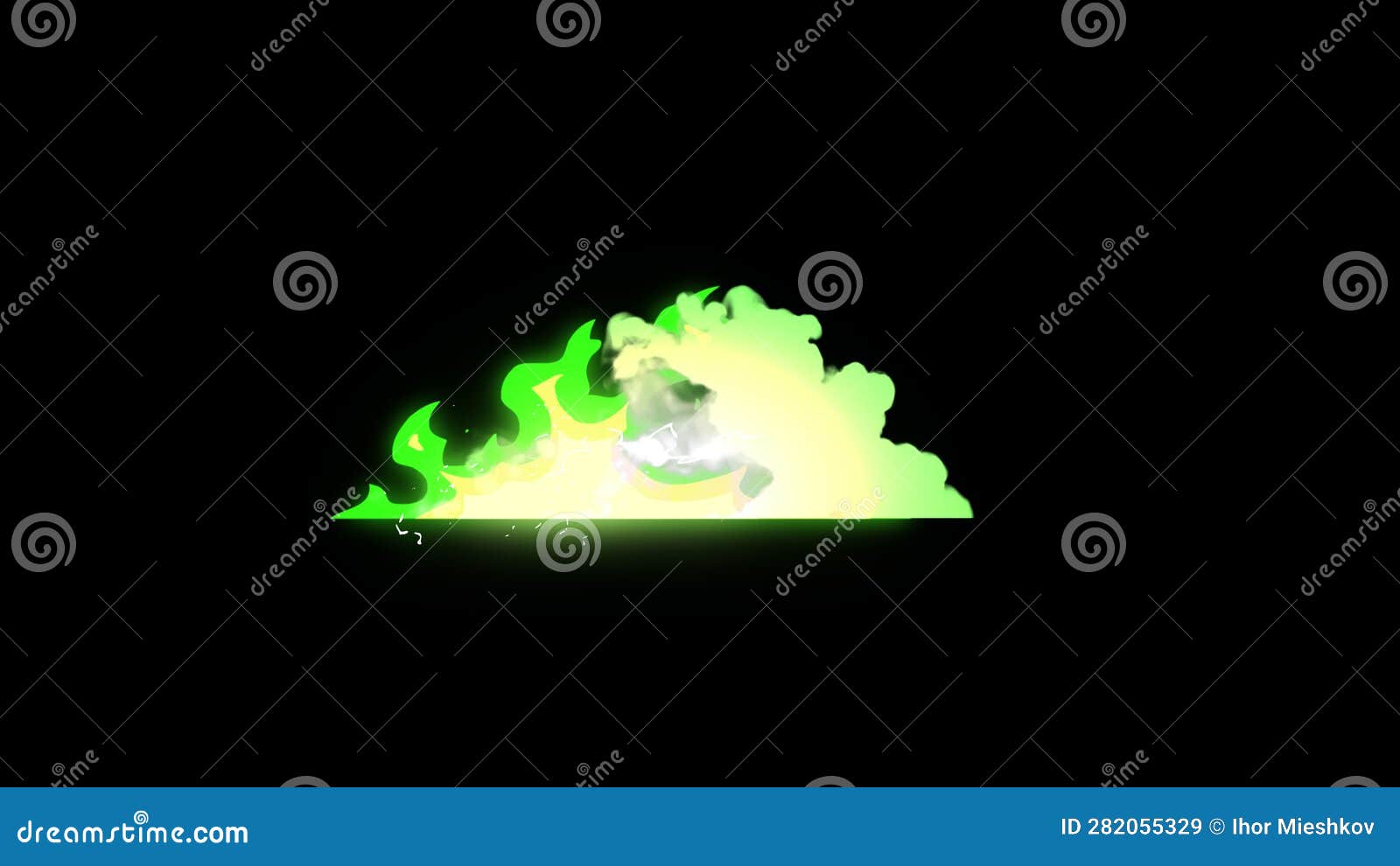 Anime Fire with Alpha Channel, Cartoon Fire in Different Colors, Anime ...