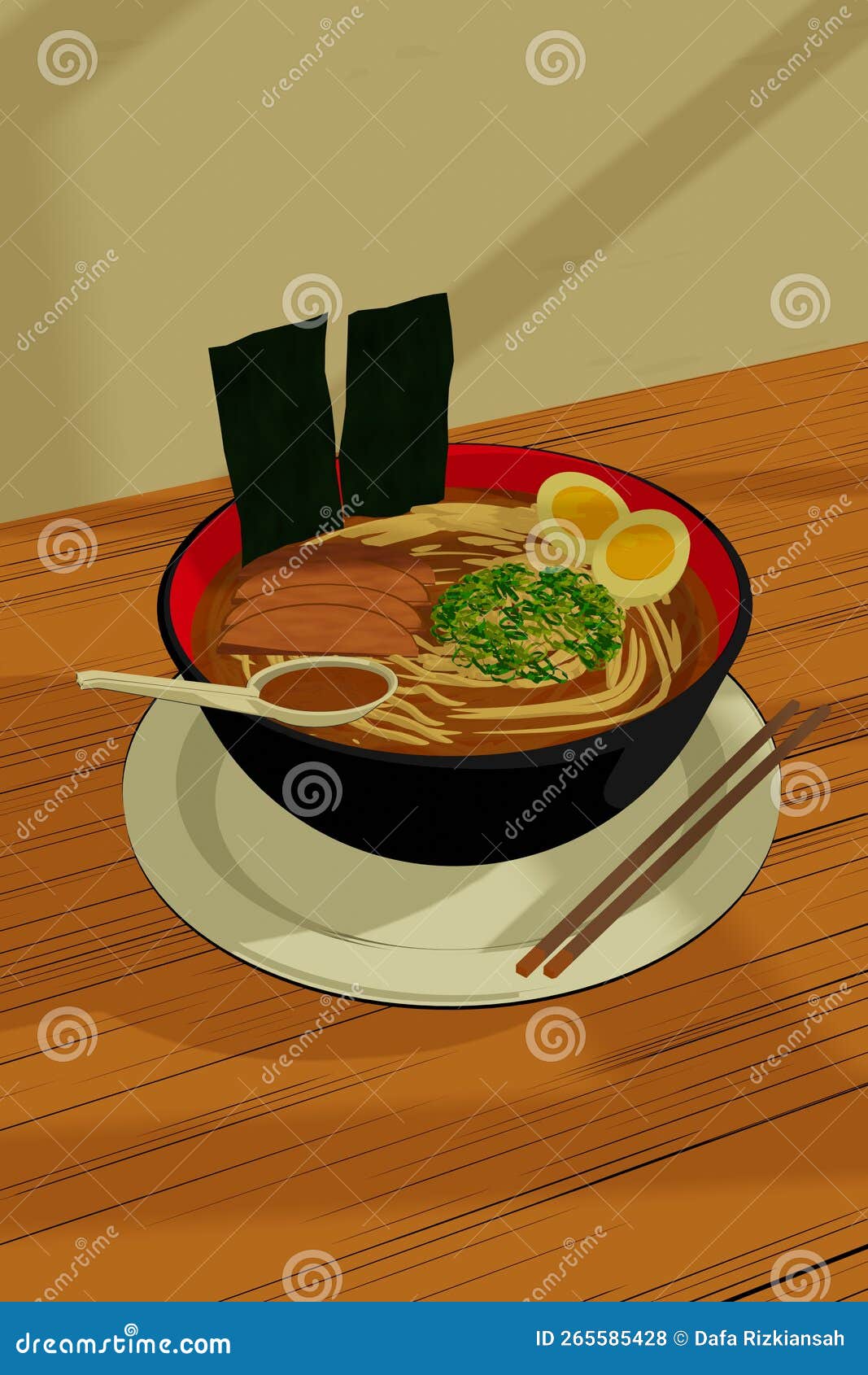 Anime Food Ramen stock illustration. Illustration of anime - 265585428
