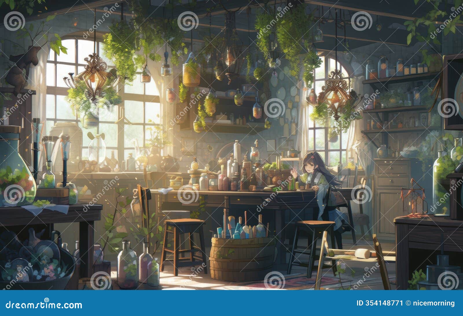 Magical Alchemist's Lab Royalty-Free Stock Image | CartoonDealer.com ...