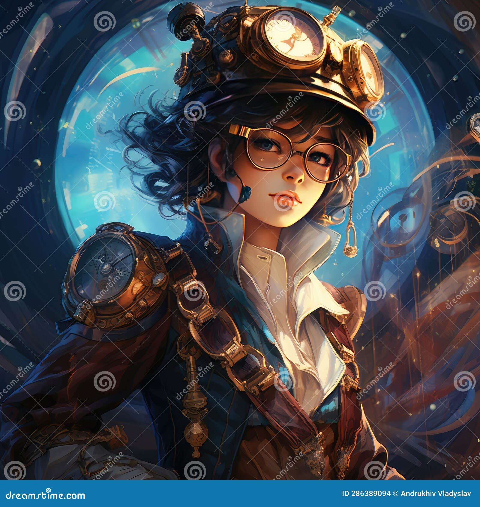 Anime girl explorer stock illustration. Illustration of wilderness ...