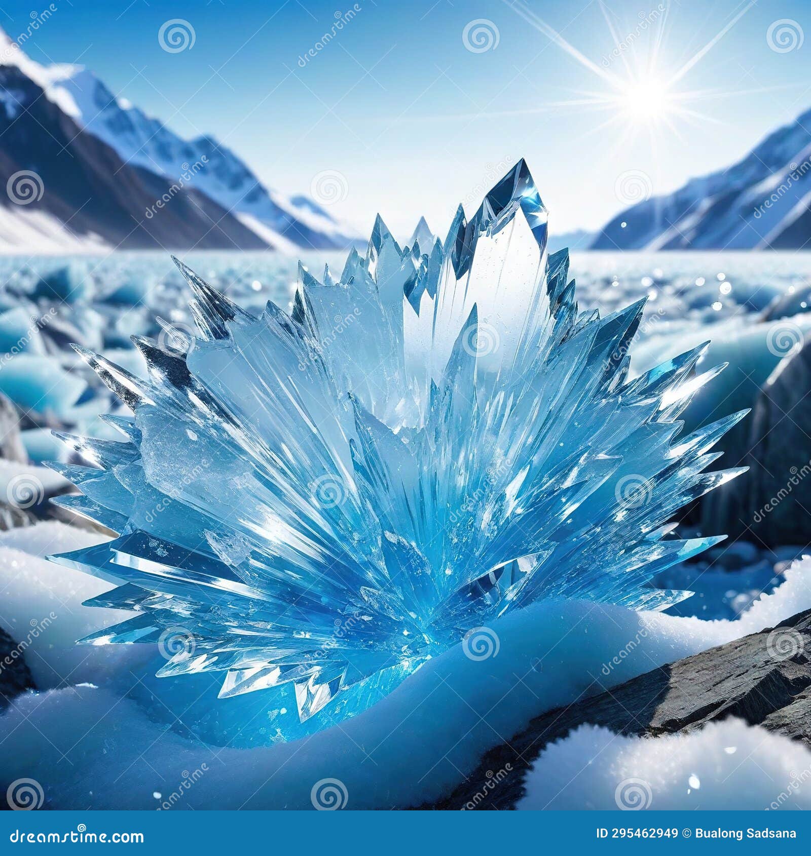 Anime Ice Background Ure Explosion Fragmentation Mashed Royalty-Free ...